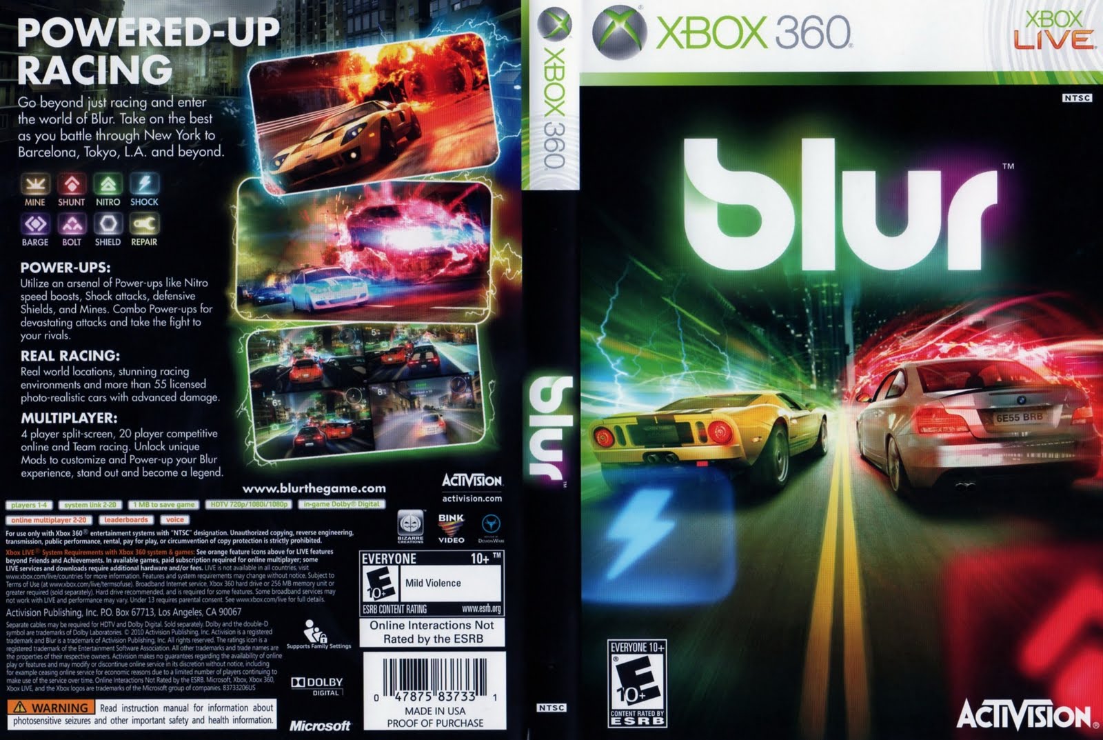 Games Covers: Blur - Xbox 360