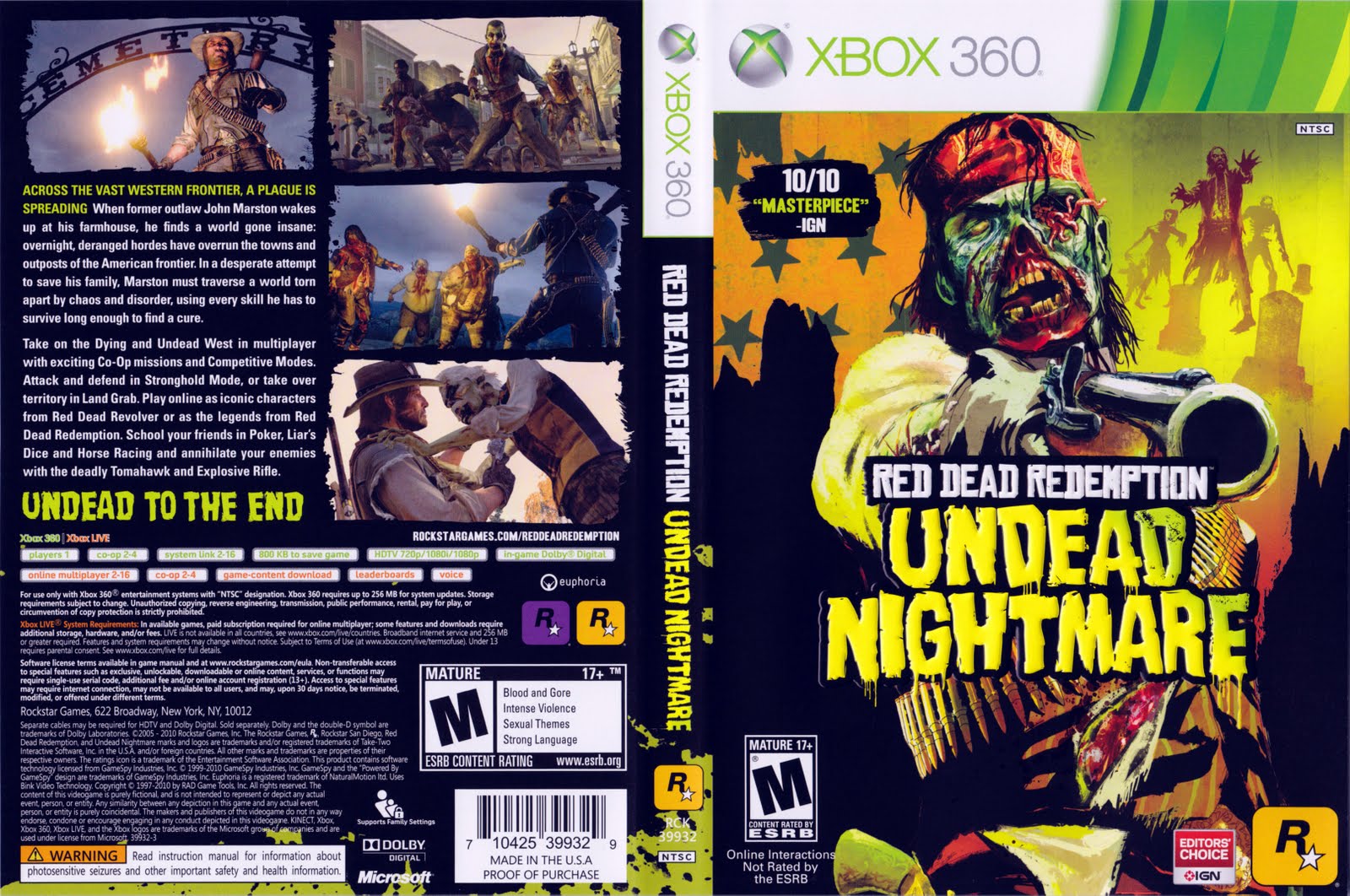 Games Covers: Red Dead Redemption Undead Nightmare - Xbox 360