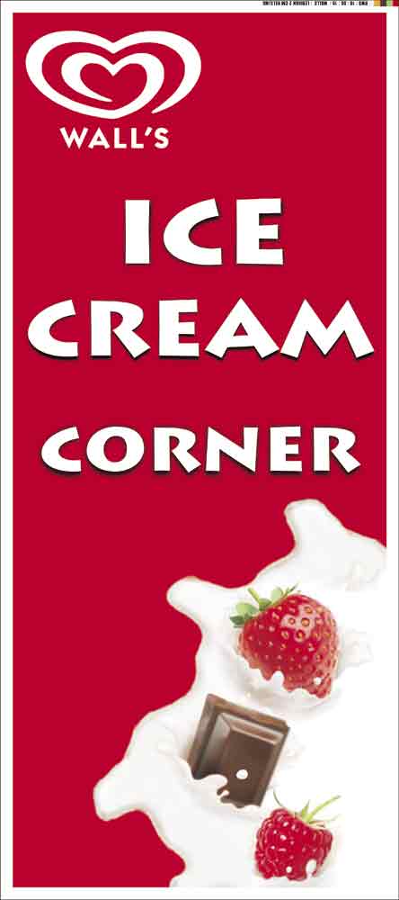 smart advertising: Vertikal Banner Walls Ice Cream Corner
