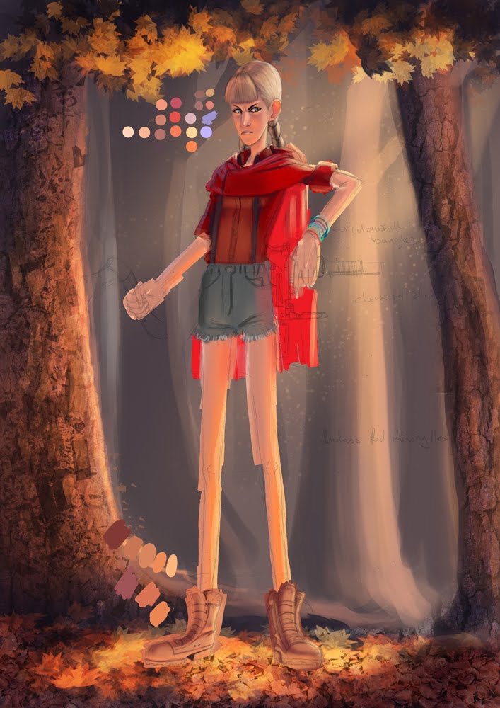 The World Of Popsaart: Badass Red Riding Hood concept WIP