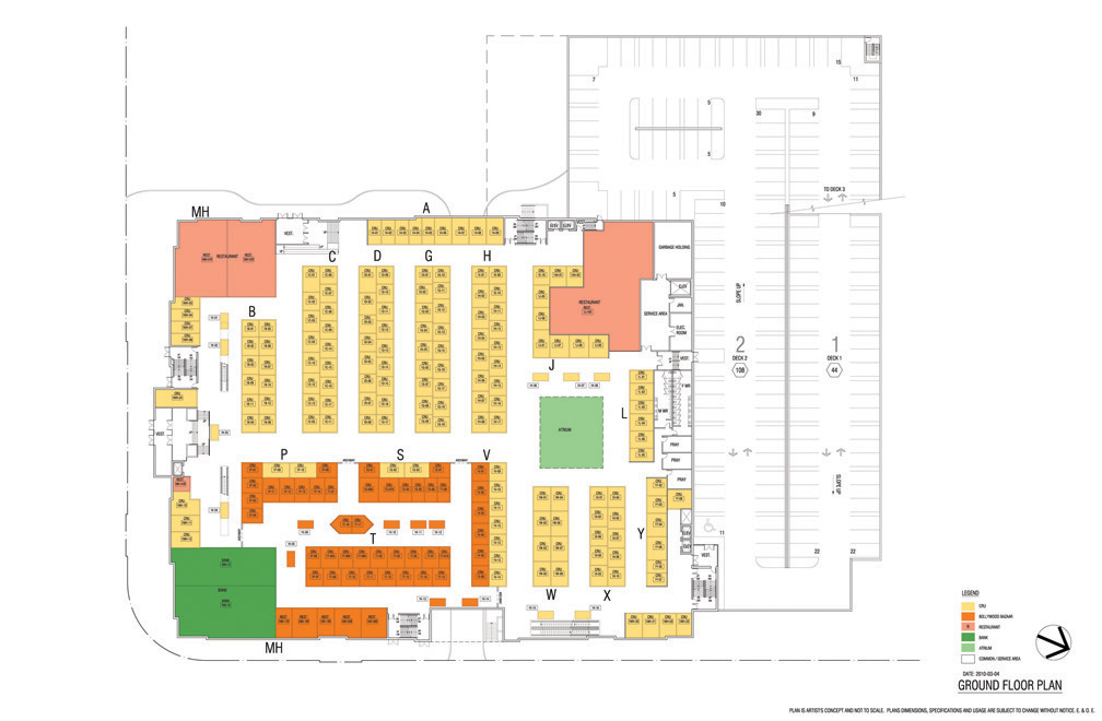 The Sitara Indoor Shopping Centre in Scarborough: Floor plan