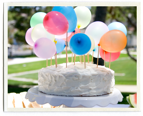 delightful: inspired: a balloon cake