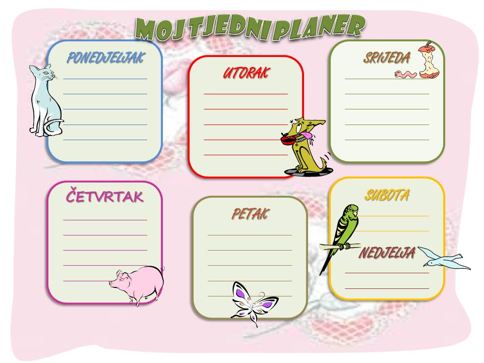 Zlatna djeca: Tjedni i mjesečni planeri