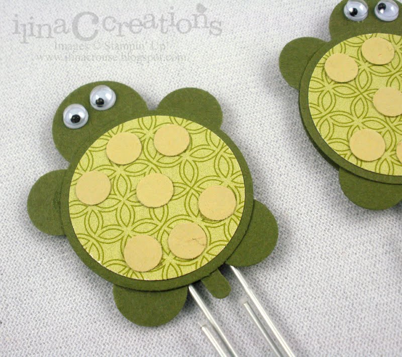 Froggie and Turtle Large Paper Clips (bookmarks)