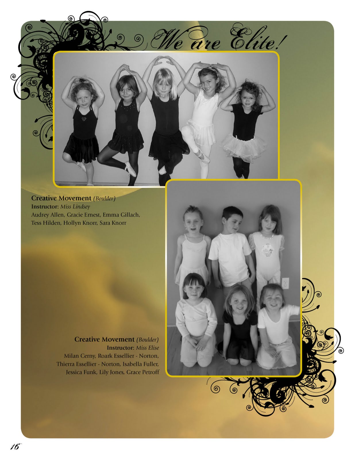 Leslie Designs Stuff: Elite Dance Academy Yearbook
