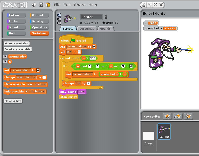 Na Torre de Marfim: O Scratch em acção: primeiros passos