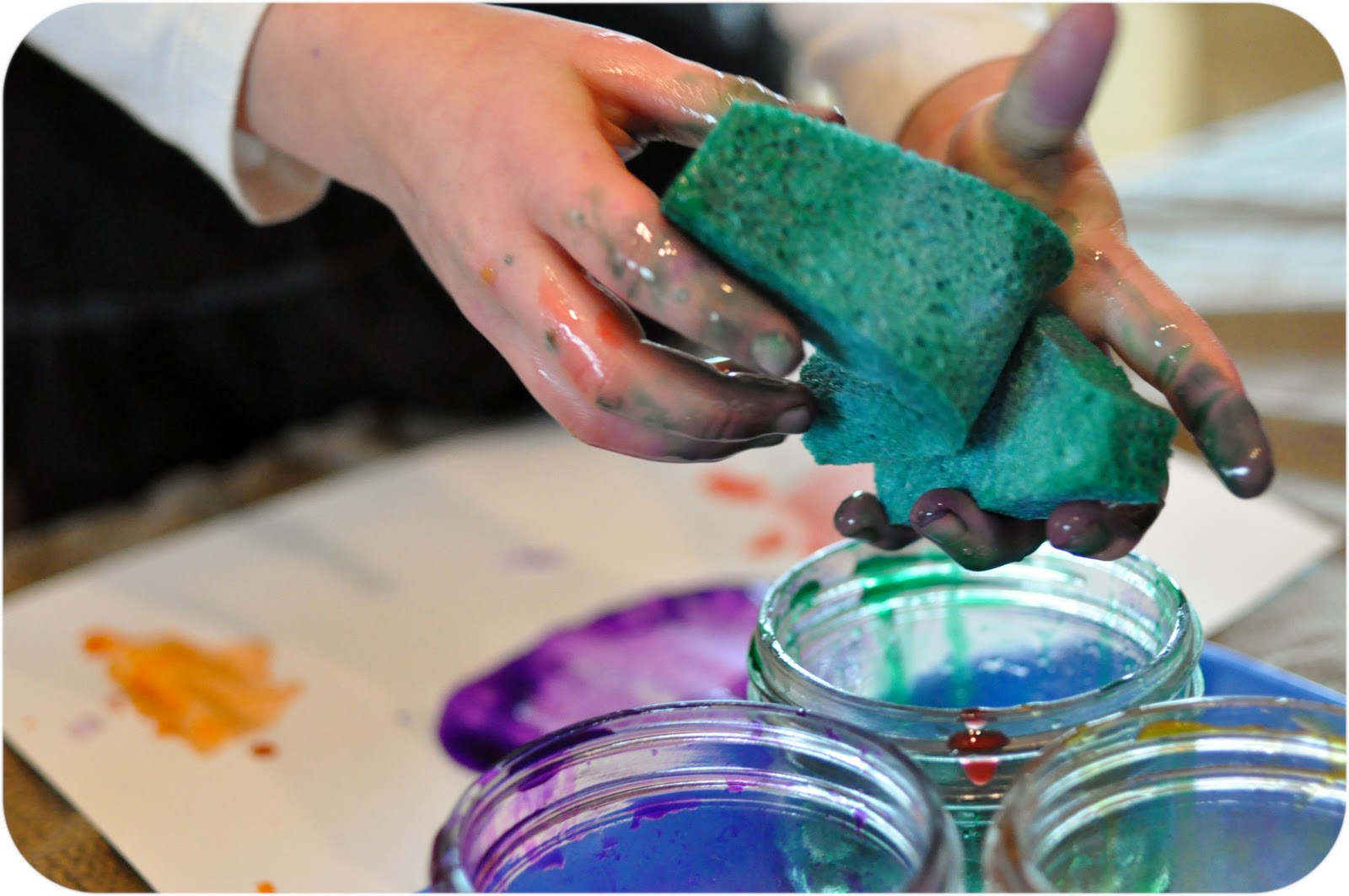 Just me and the girls (homemade scented paint)