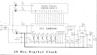 Circuit Electronics: LM8560 Digital Clock 24 Hr with alarm