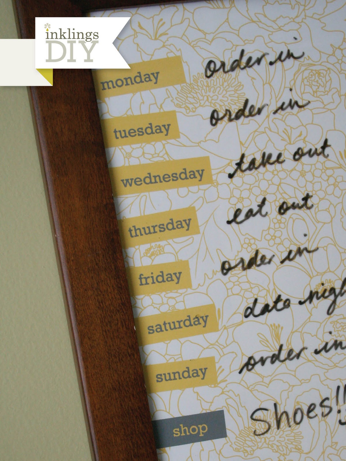 Inklings Paperie: Inklings DIY: Wipe-off Memo / Menu Board