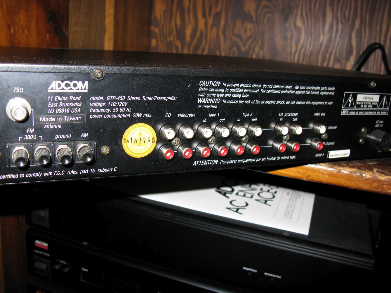 Recycled Stereo Plus: Adcom GTP 450 - Preamp / Tuner $249.00
