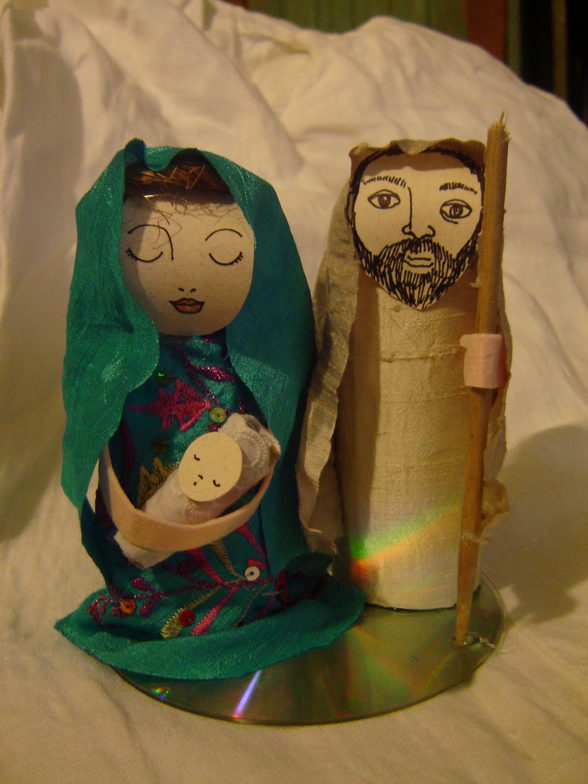 HeARTworks: WOYWW: Starting a Collage and some Recycled Christmas Decor