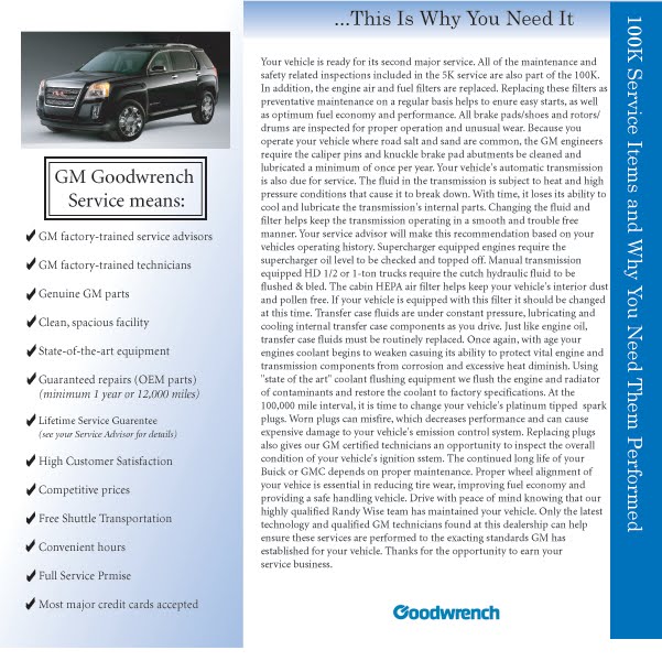 Randall Hampton Art and Design: Sample Menu pages for Auto Dealer