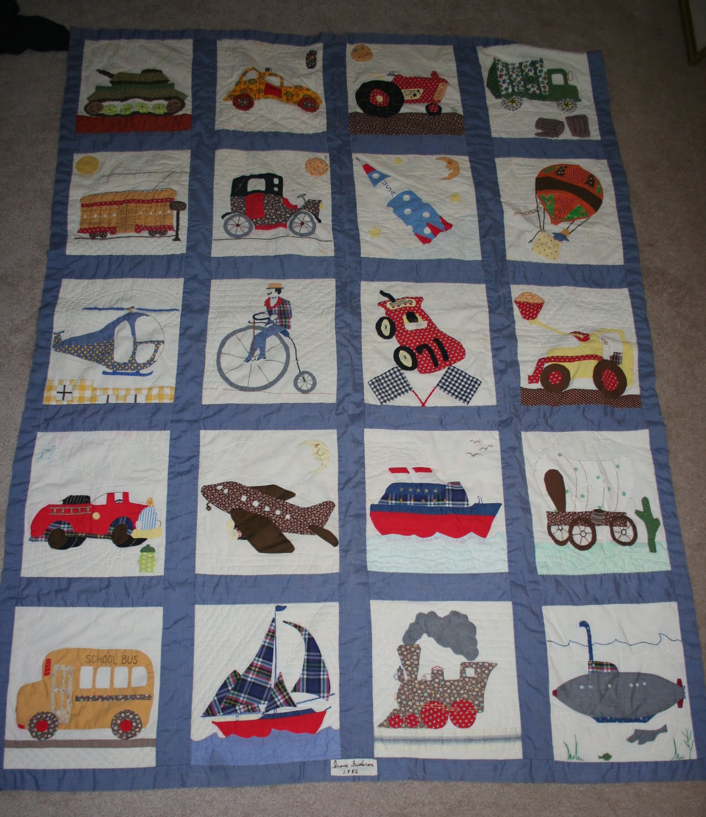 Crown Town Handmade: Object of Affection: Transportation Quilt