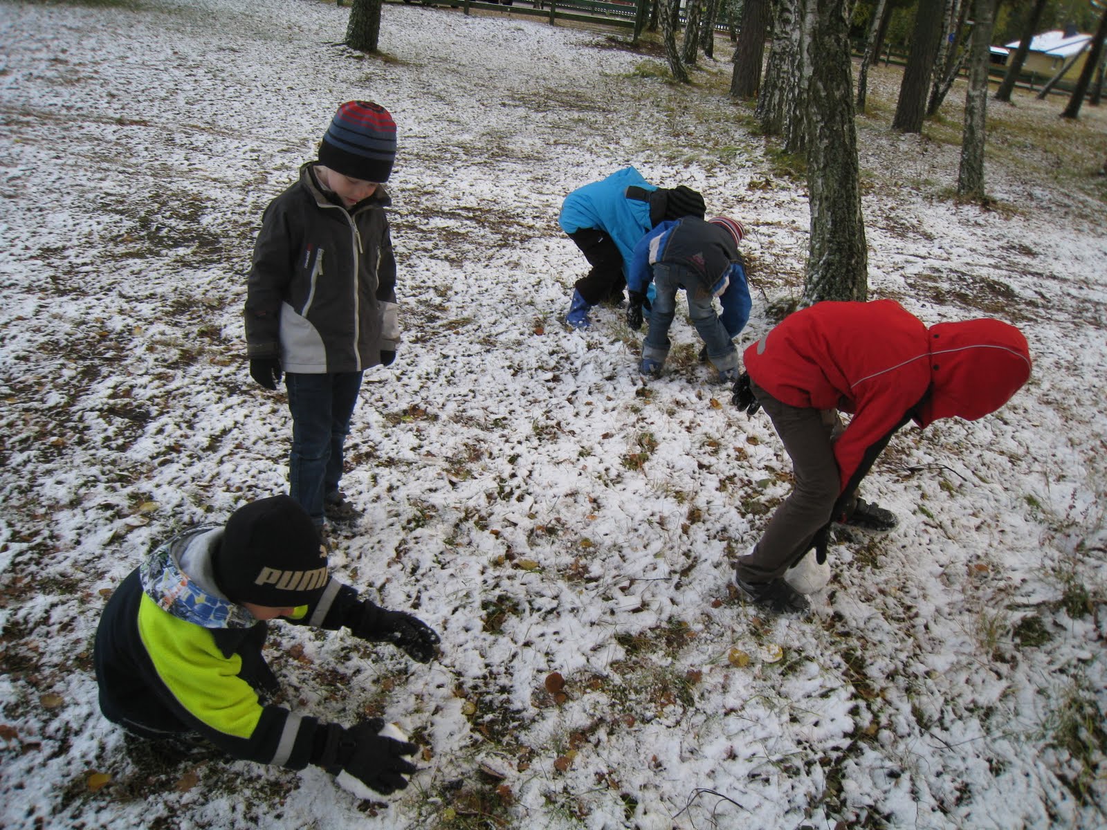 Förskoleklass B: Första snön....