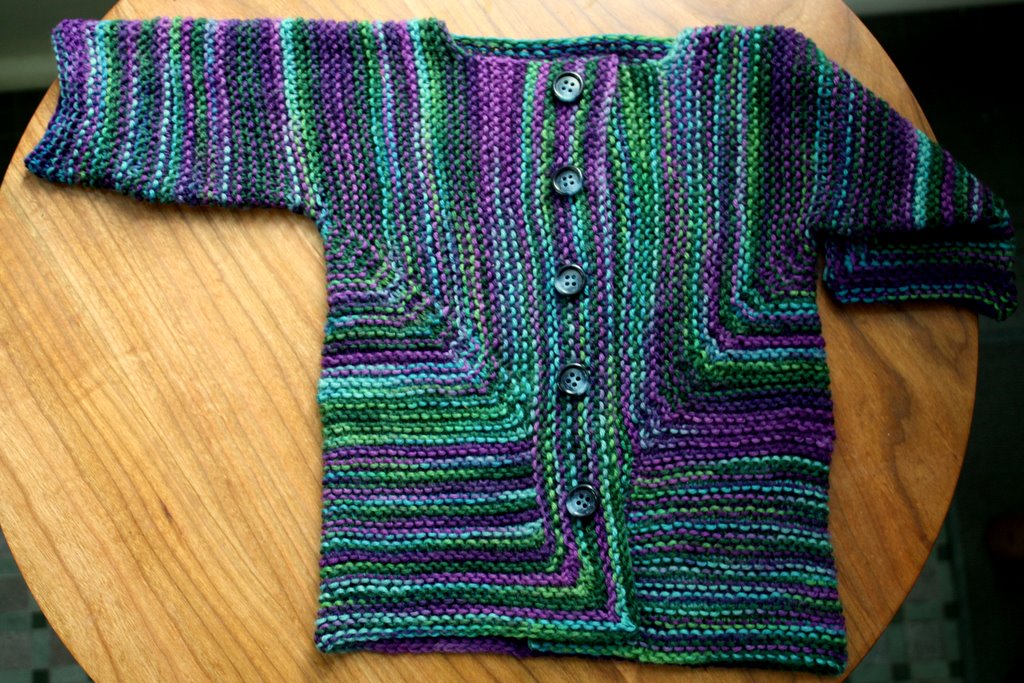 at the end of this row...: FO: EZ's baby surprise jacket