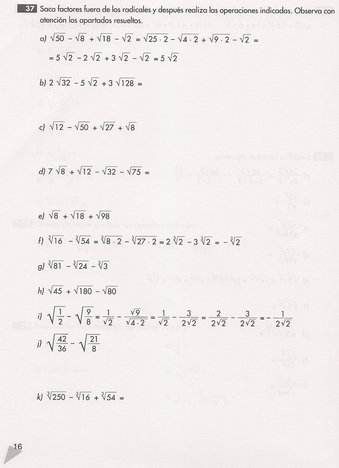 Blog de mates de Jaime: Operaciones con radicales, 4º de ESO