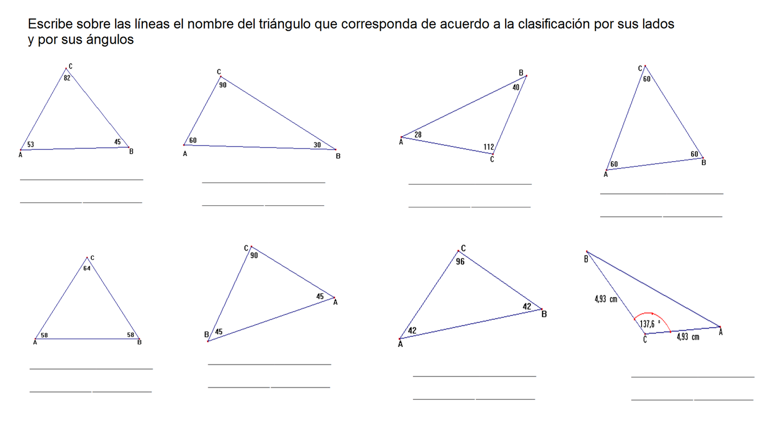 Ejercicios De Matemáticas: Ejercicios Sobre Triángulos 790