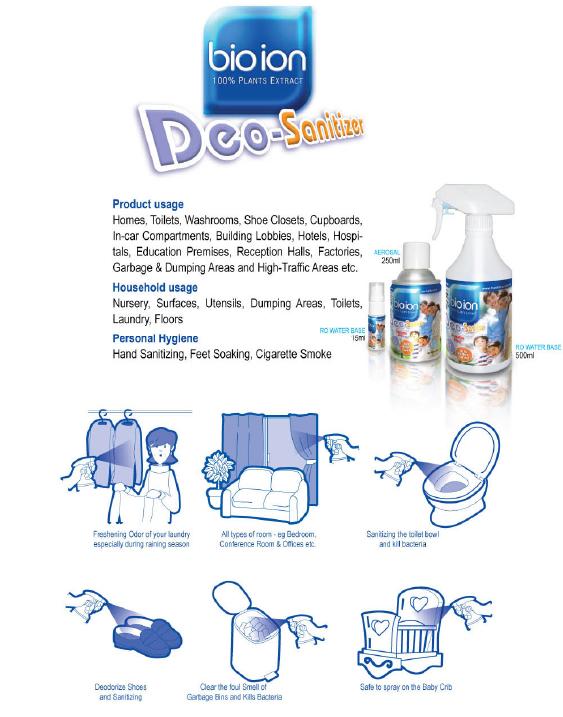 Bio Ion Deo-Sanitizer: Bio Ion Deo-Sanitizer - Products