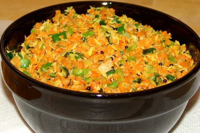 Carrot and Spring Onion Thoran