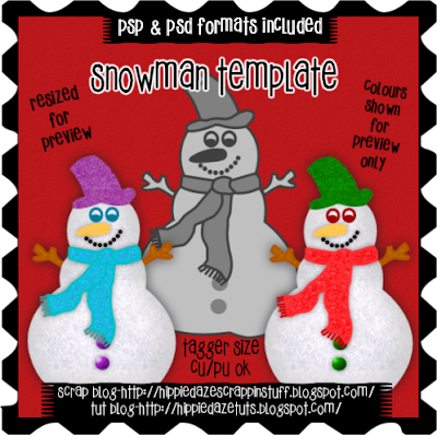 Hippiedaze Scrappin' Stuff: Snowman Template