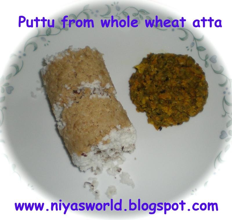 Niya's World: Puttu from whole wheat atta