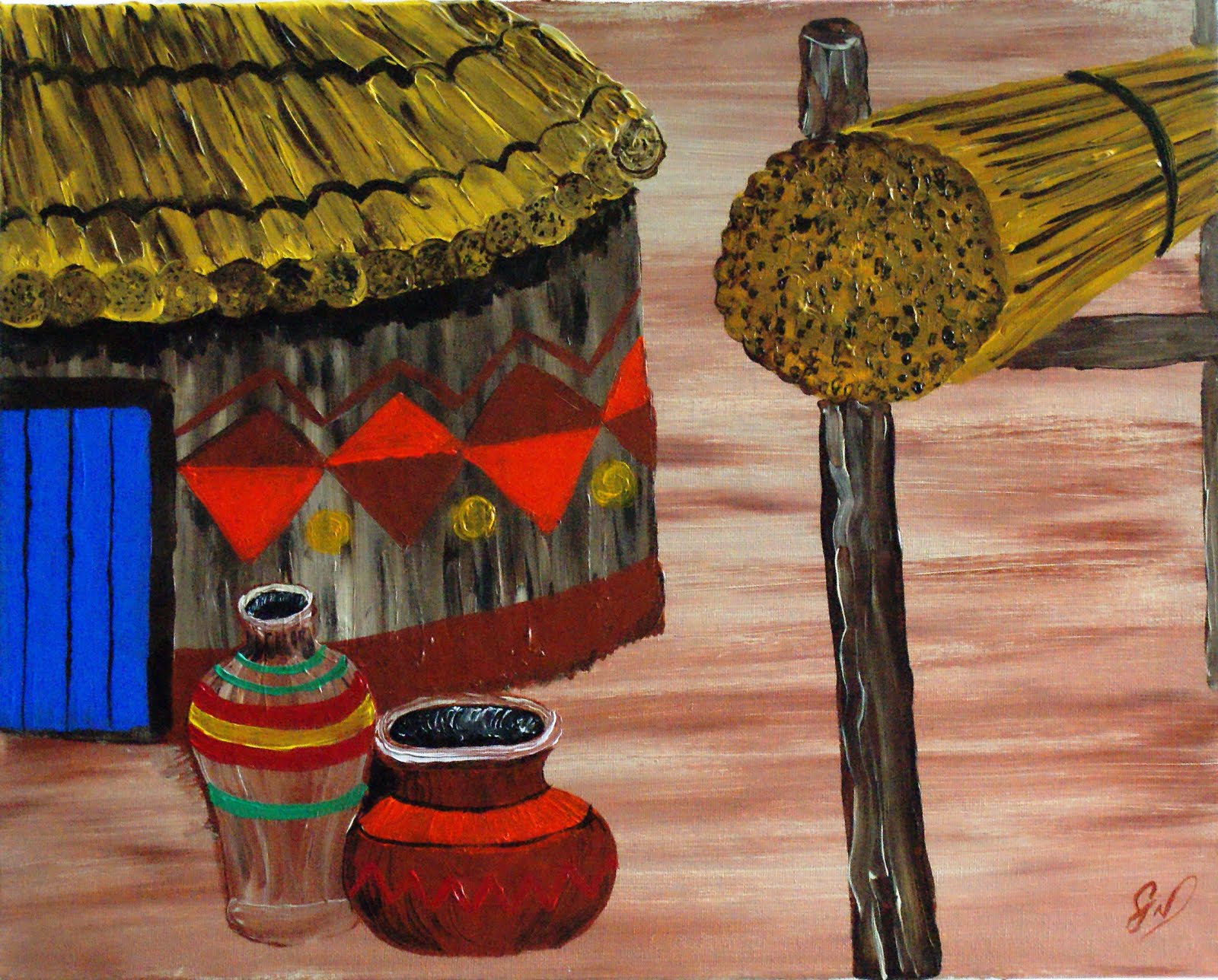 Art from a Matebele: An Hut in Matabeleland