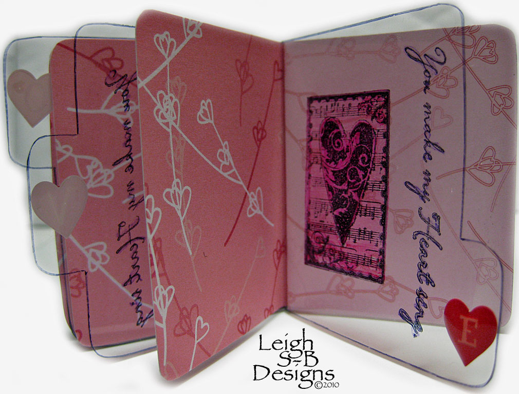 LeighSBDesigns: Valentine Acetate Book featuring an Altered Domino