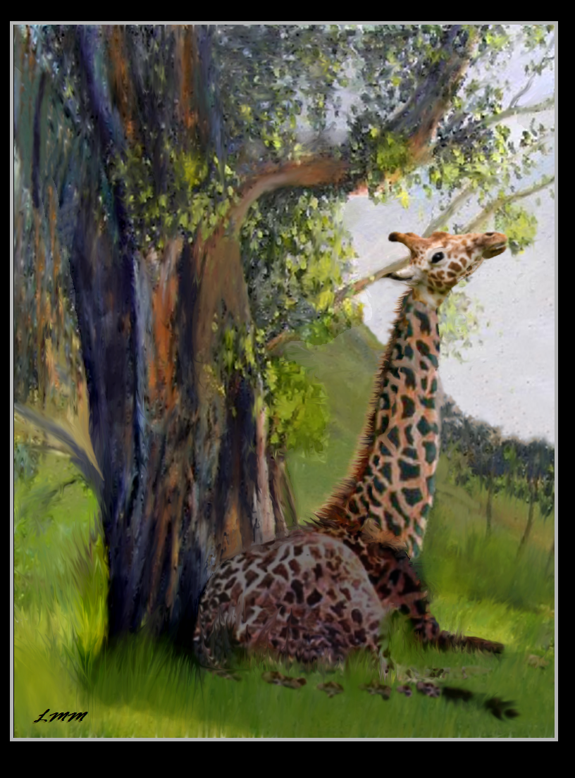 PAINT BRUSH AND CANVAS Lorraine MacLeod's Painting Blog: YOUNG GIRAFFE