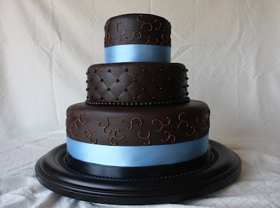Cakes By Jessicca: Dark Chocolate Fondant Wedding Cake