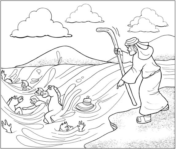 Historia De Moises Para Ninos Sketch Coloring Page