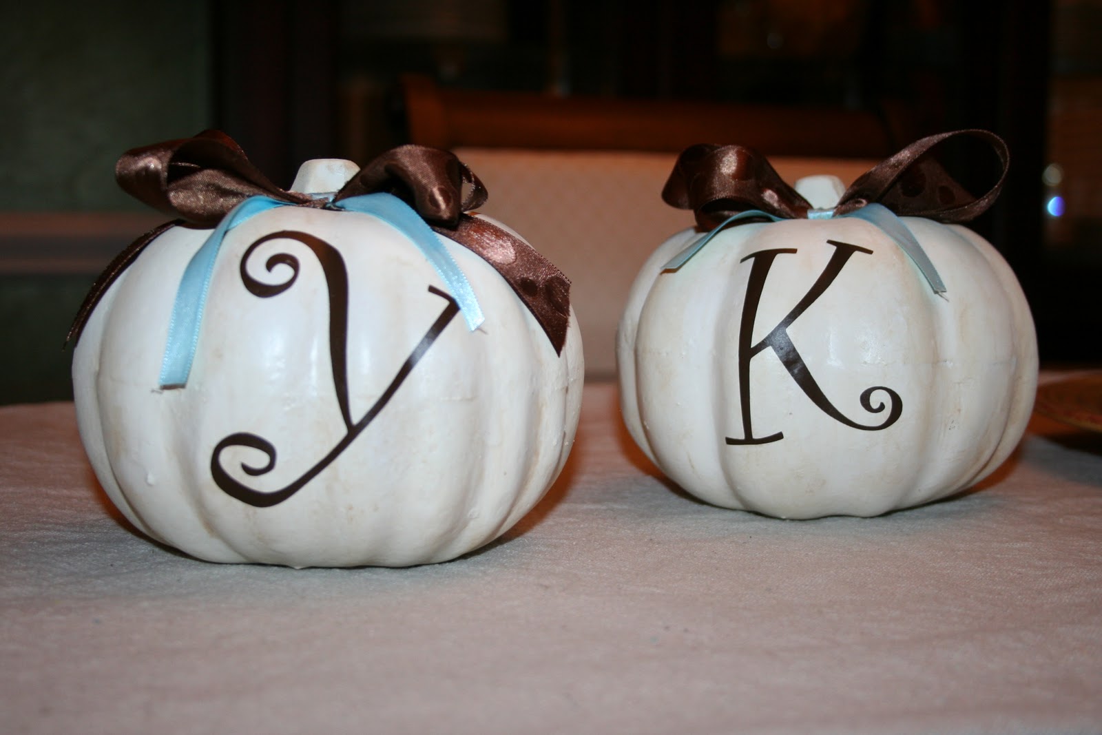 One Crafty Chick's Creations: Initial Pumpkins – Teachers Fall Gift