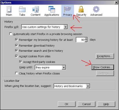 Where are cookies stored on PC : Useful and interesting web sites