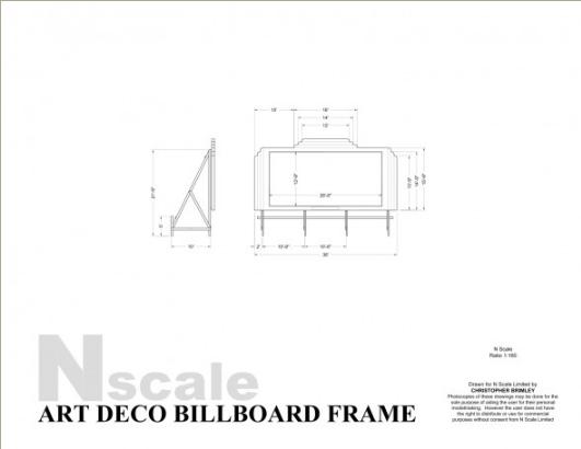 Art Deco Rail (N-Gauge Models): Scratch Build a Art Deco Billboard Frame