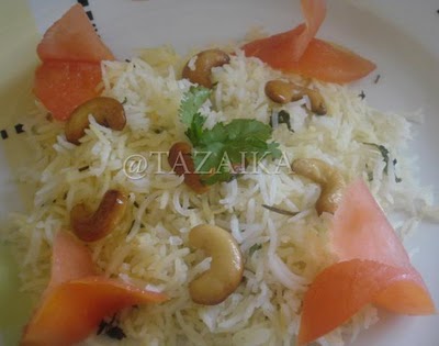 FOOD CAPITAL: KAJU RICE-RICE WITH NUTTY CASHEWNUTS AND GREENY CILANTRO!!!