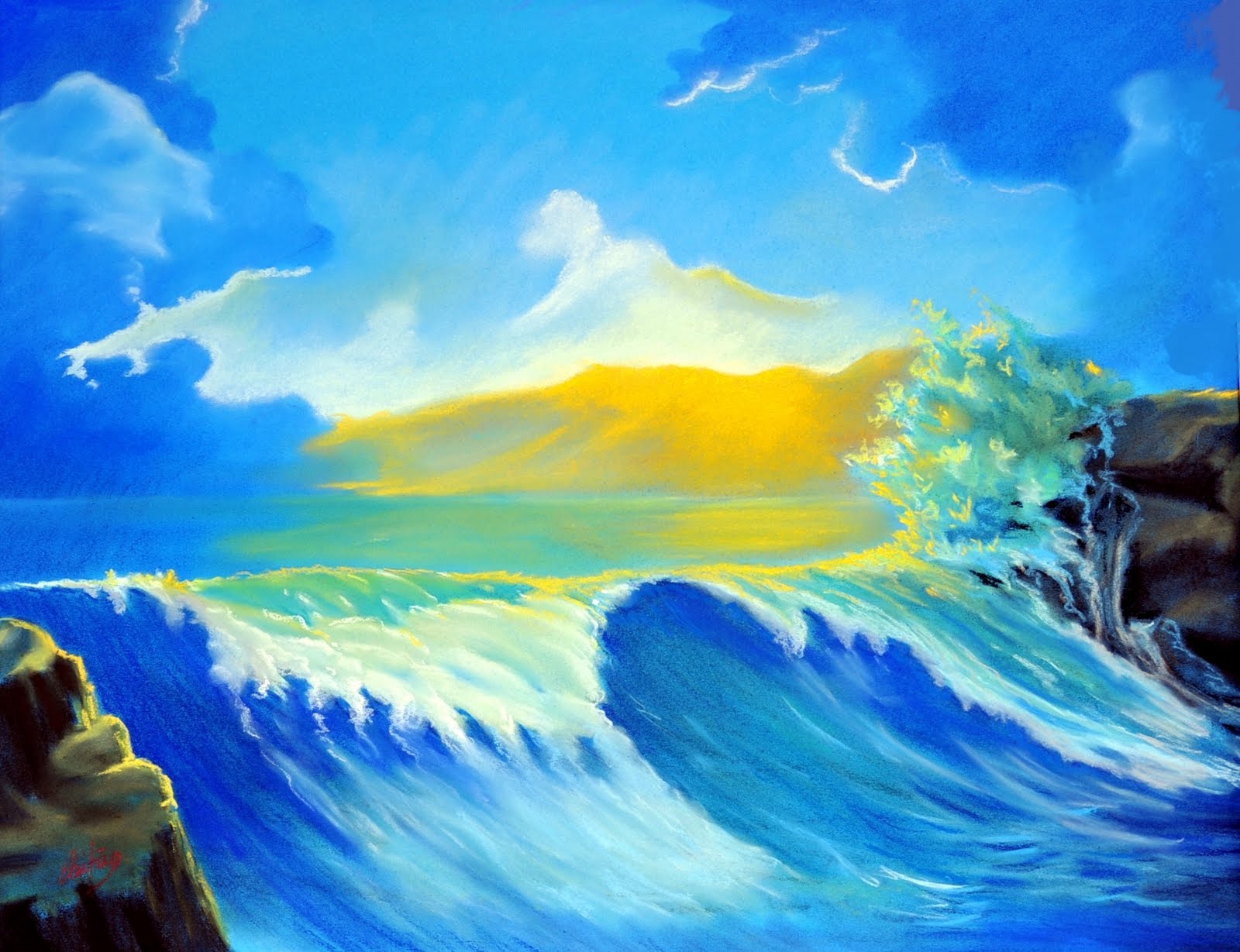 Eleitão - Pinturas a Pastel Seco: Mar e Mar...