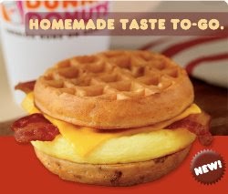 Memoirs from My Kitchen..: The New Dunkin Donuts Waffle breakfast sandwich