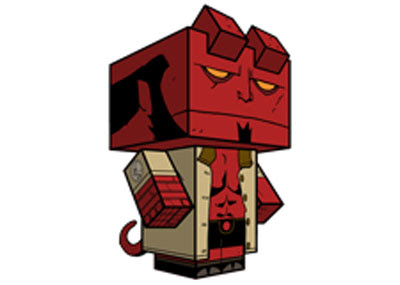 Hell boy Cube Craft Paper Toy For Kids : Pepakura Corner