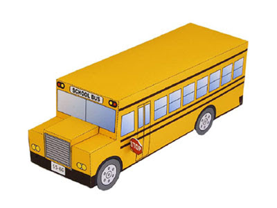 School Bus Paper Toy For Kids : Pepakura Corner