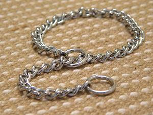 German Shepherd Supplies: Chrome Choke Chain Collar for German Shepherd