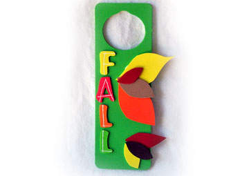 Hand Craft: Fall Foam Leaves Door Hanger