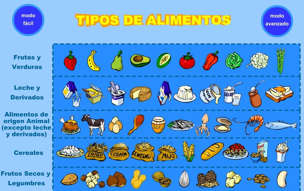 Aprendemos junto a nuestro alumnado: Tipos de alimentos