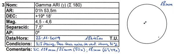 La orilla del Cosmos: Gamma Arietis (Mesarthim) y 1 Arietis, un regalo ...