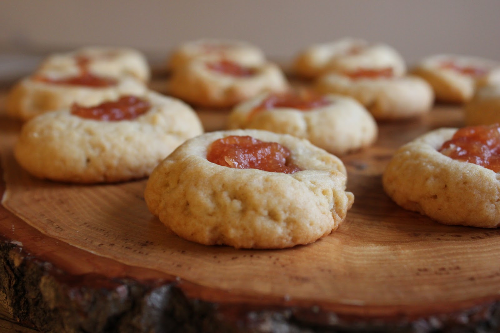 Quince jam thumbprint cookies