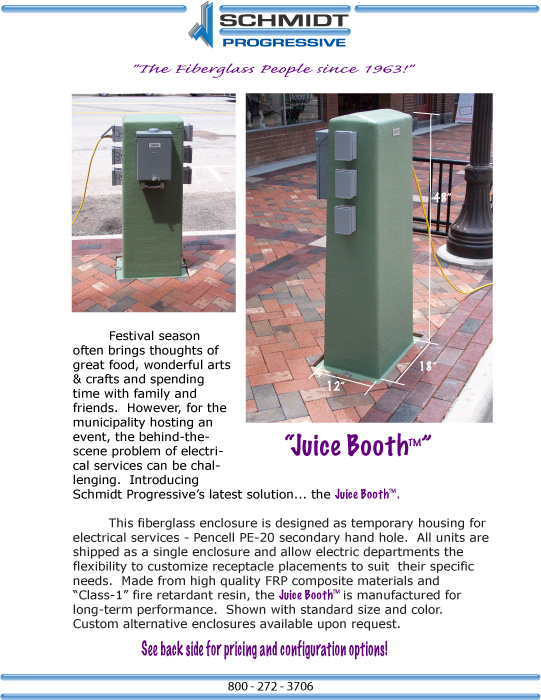 Schmidt Progressive, LLC: Juice Booth(TM) Utility Pedestal