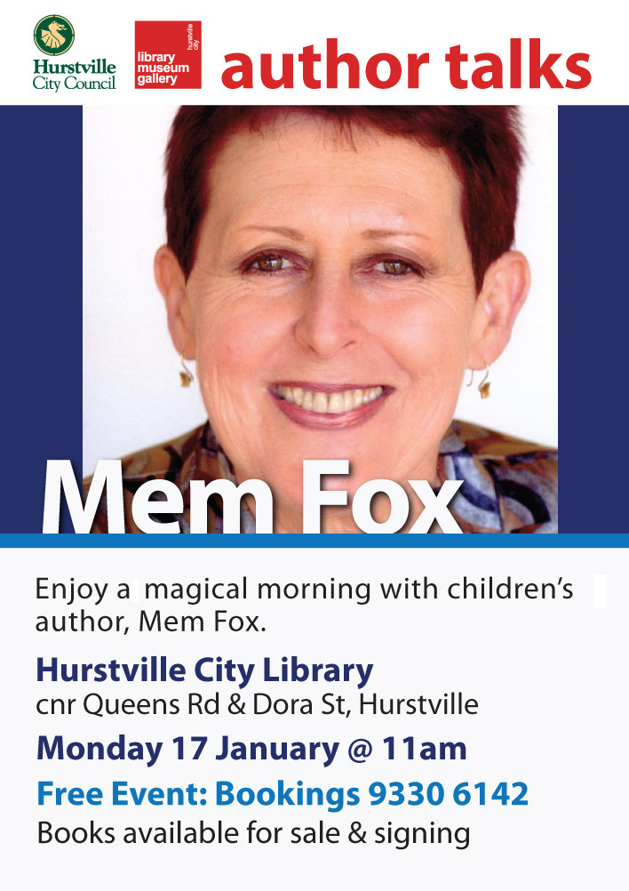 Hurstville City Library, Museum & Gallery: Author Talks - Mem Fox