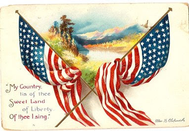 Oakland Illinois Genealogy: Flag Day vintage postcards: