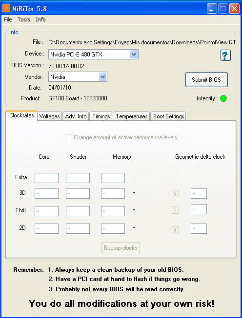 El Rincón de Enyap: Modificar Bios GPU con NibiTor desde Windows XP