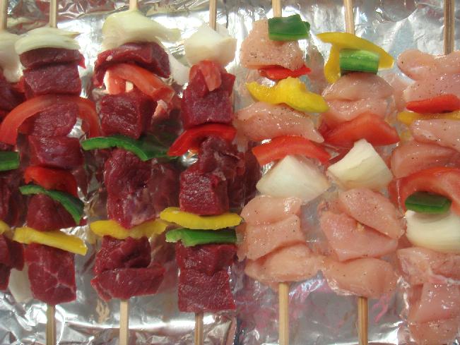 Na Batedeira: Brochetes diversas