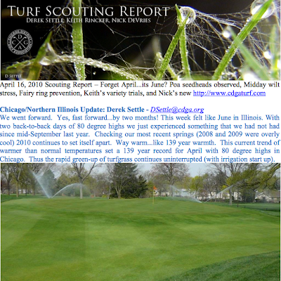 Turf Scouting Report | Naperville Country Club Green Department