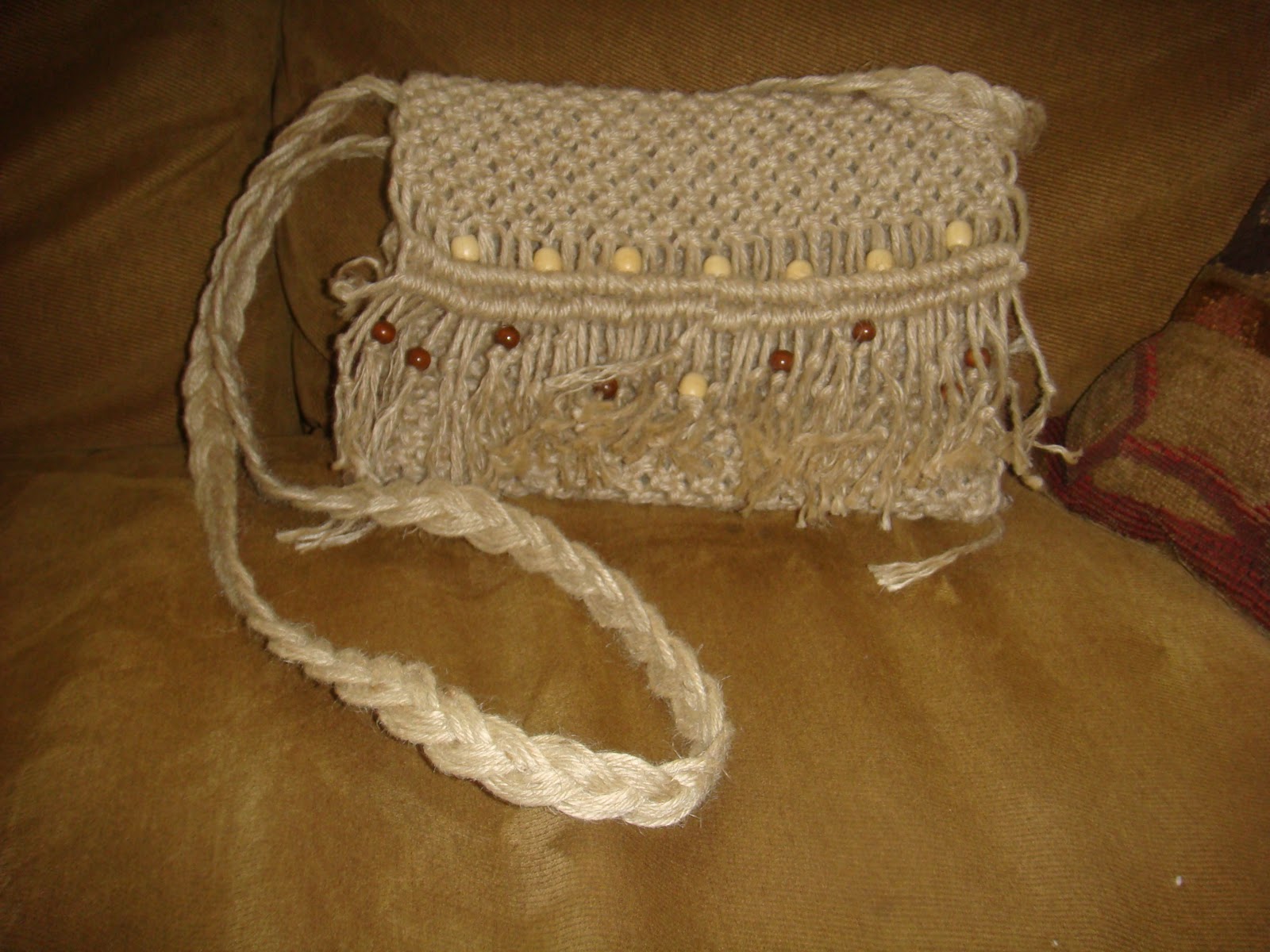 Mi versión del arte: Cartera de Macramé